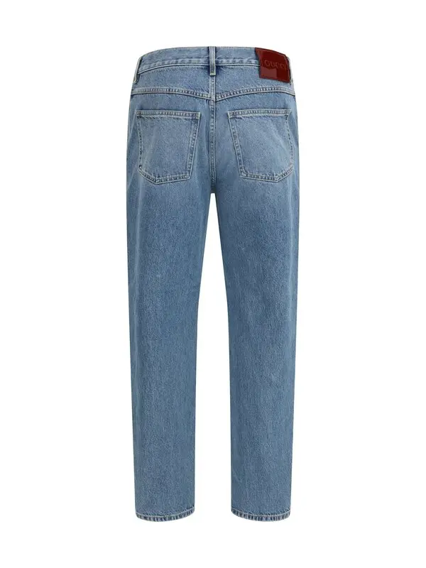 Gucci Slim-fit Certified Cotton Denim Pants - Blue