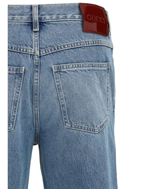 Gucci Slim-fit Certified Cotton Denim Pants - Blue