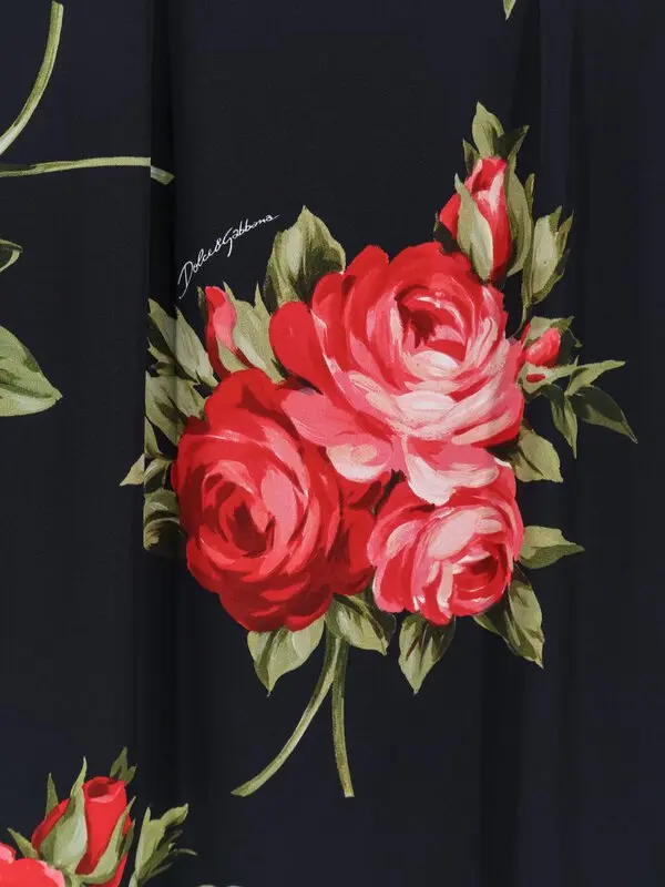 Dolce & Gabbana Viscose Dress With Iconic Print - Multicolor