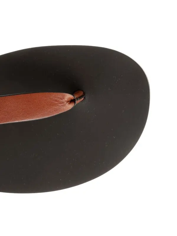 Saint Laurent Smooth Leather Babylone Sandals - Brown