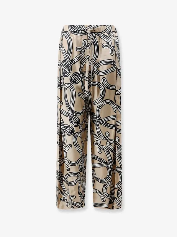 Loewe Printed Silk Trousers - Multicolor