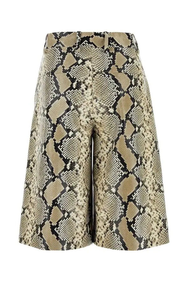 JIL SANDER Printed Leather Bermuda Shorts