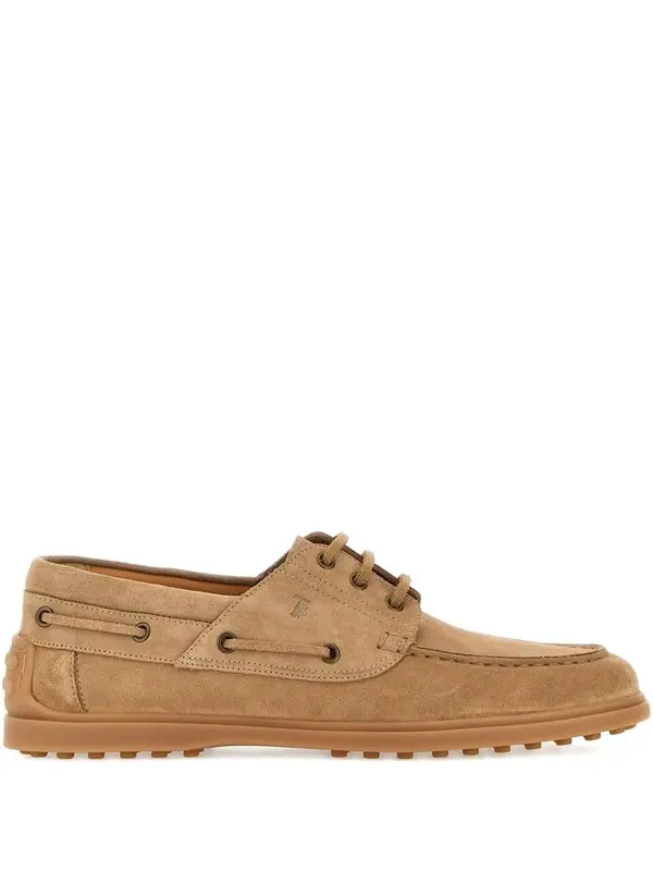 TOD'S Suede Leather Lace-up Loafers - Multicolor