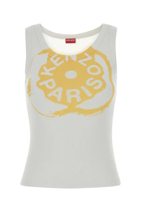 Kenzo Stretch Cotton Tank Top - White