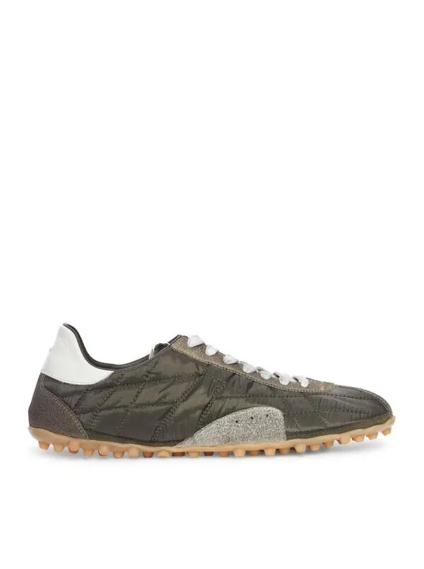 MAISON MARGIELA Quilted Low Top Sneakers With Suede Accents