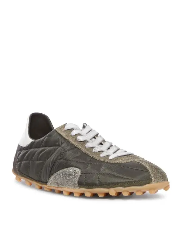 MAISON MARGIELA Quilted Low Top Sneakers With Suede Accents