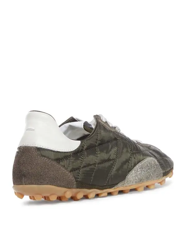MAISON MARGIELA Quilted Low Top Sneakers With Suede Accents