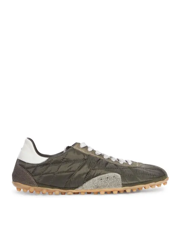 MAISON MARGIELA Quilted Low Top Sneakers With Suede Accents - Multicolor