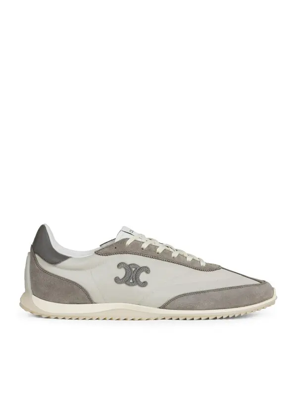 Celine Calfskin Suede Lace Up Sneakers