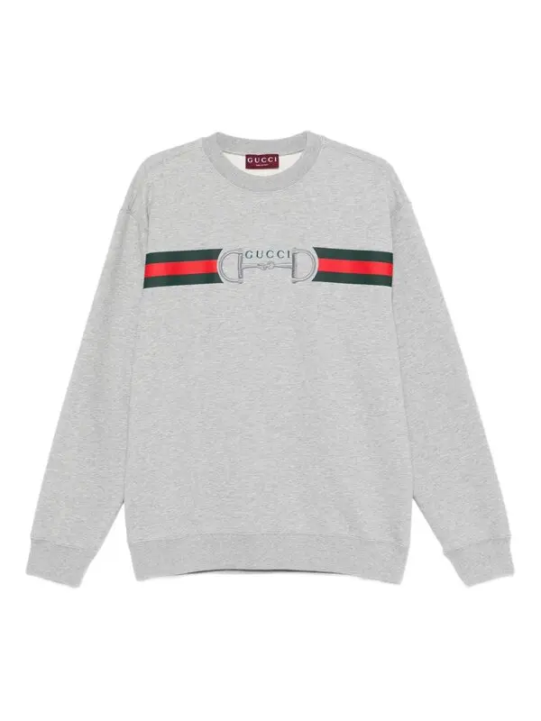 Gucci Logo Embroidered Crewneck Sweatshirt - Multicolor