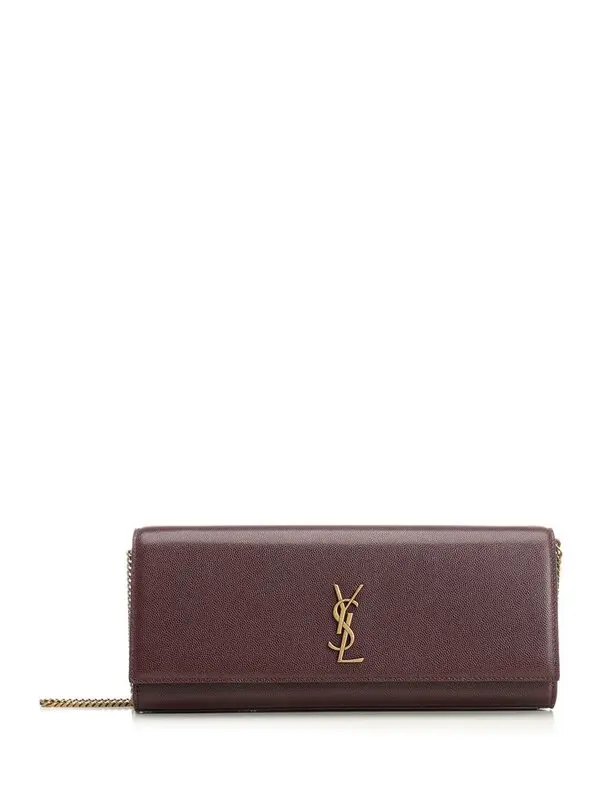 Saint Laurent Kate Clutch In Grain De Poudre Leather With Cassandre Decoration - Multicolor