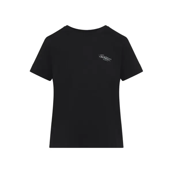Givenchy Cotton T-shirt With Ink-effect Logo - Black
