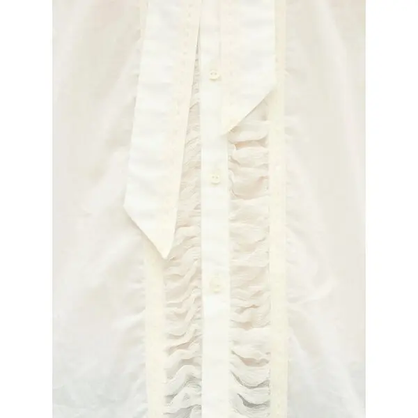 ANN DEMEULEMEESTER Cotton Ruffled Button-fastening Shirt