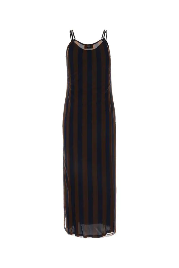 Fendi Printed Stretch Tulle Dress - Multicolor