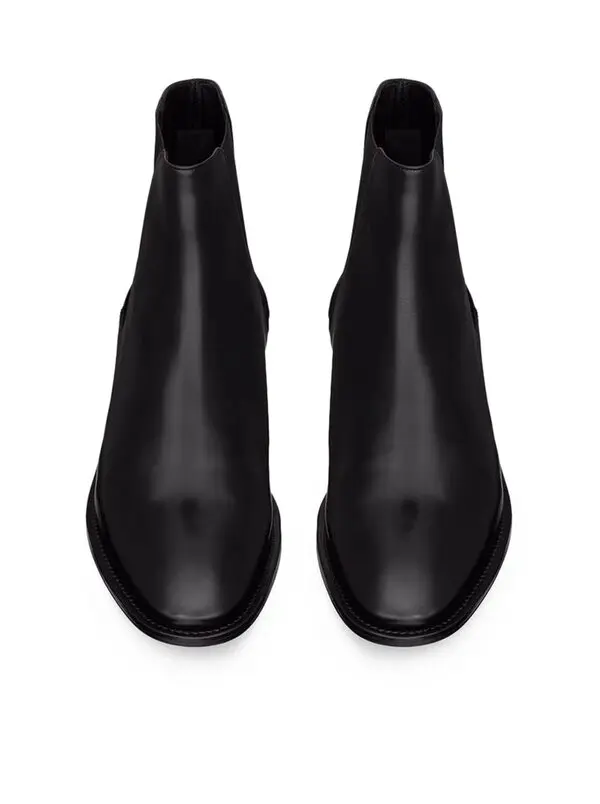 Saint Laurent Adrien Box Leather Chelsea Boots