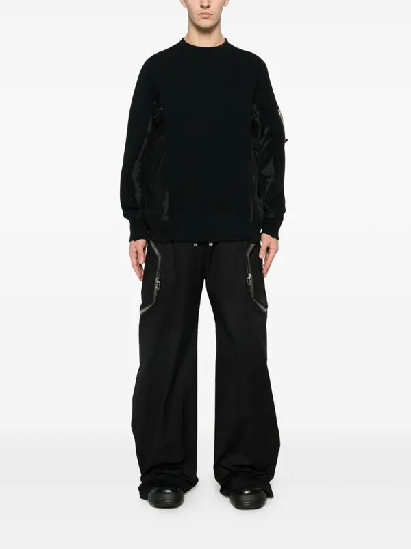 Sacai Crew Neck Long Sleeve Sweater