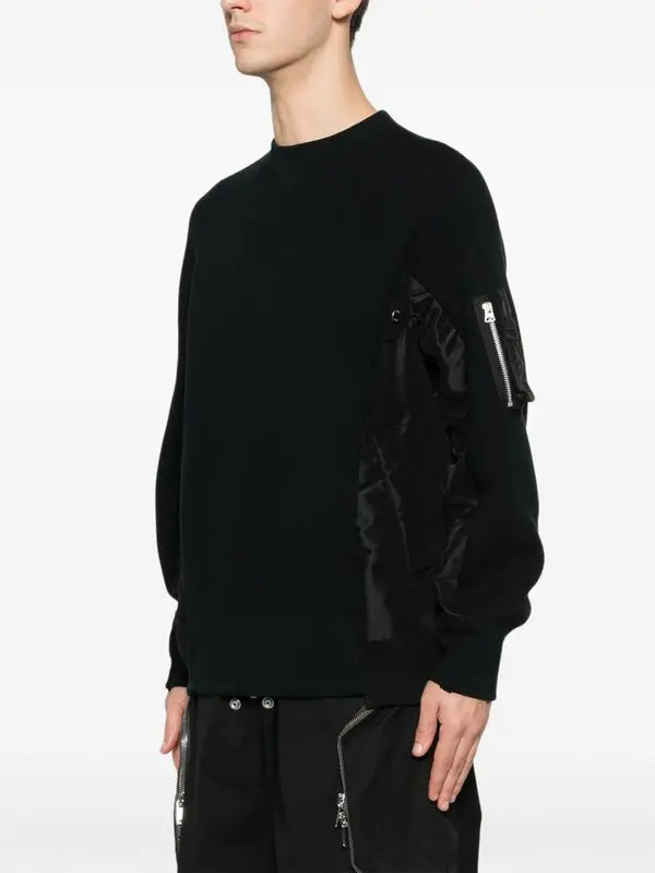 Sacai Crew Neck Long Sleeve Sweater