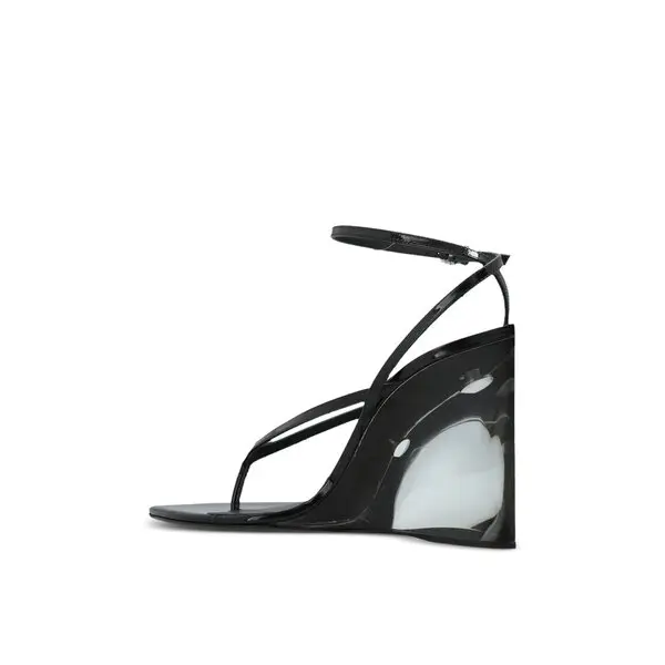 Alaïa Patent Calf Leather Wedge Sandals