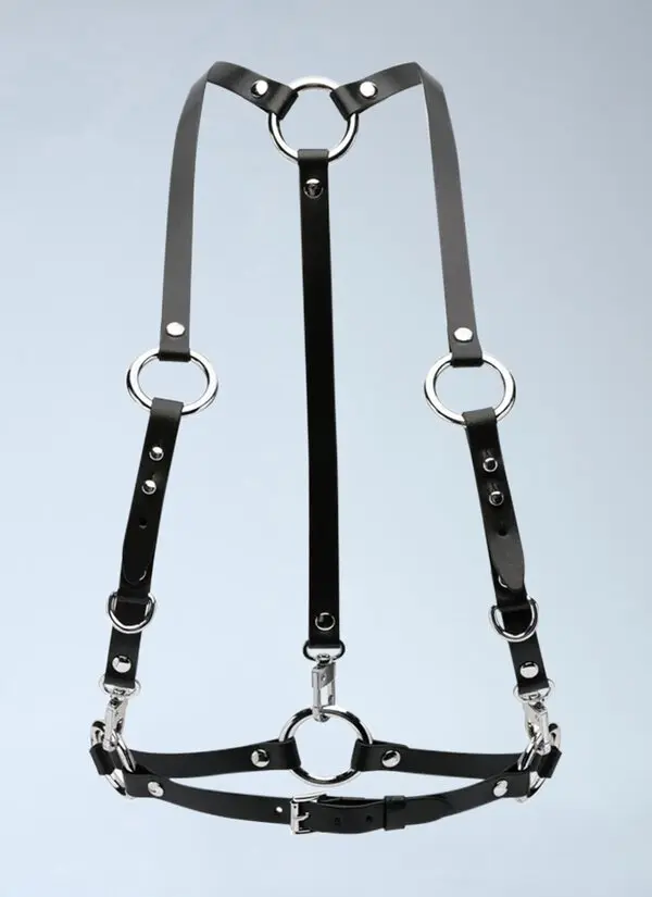VIVIENNE WESTWOOD Studded Leather Harness Belt - Black