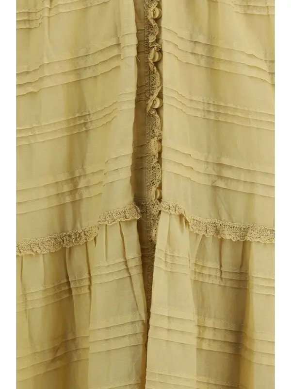 Isabel Marant Étoile Paule Long Ruffled Dress - Cream