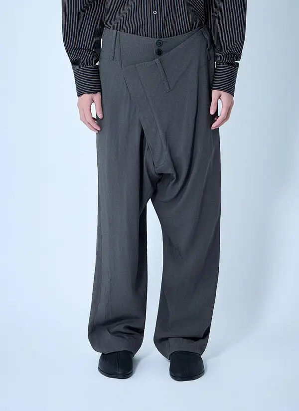 VIVIENNE WESTWOOD Asymmetrical Draped Wide Leg Trousers