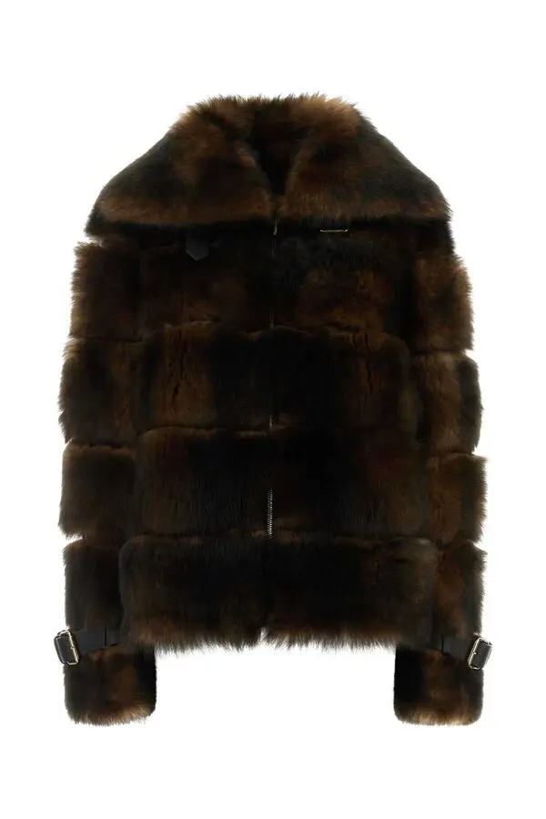 Fendi Shearling Fur Jacket - Brown
