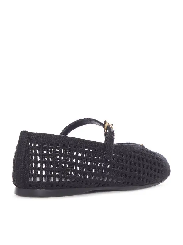 Prada Crochet Ballerina Flats