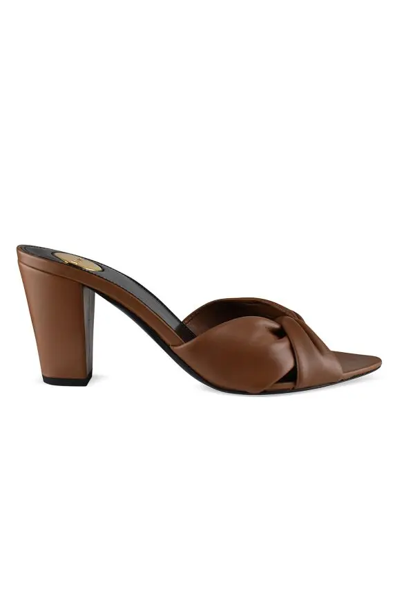 Saint Laurent Franciane Mules - Brown