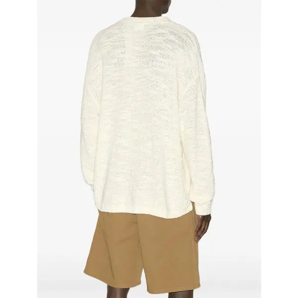 Isabel Marant Étoile Ecru V-neck Long Sleeve Knit