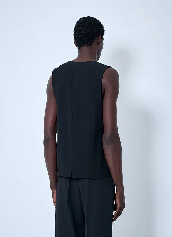 Saint Laurent Silk Crepe Waistcoat