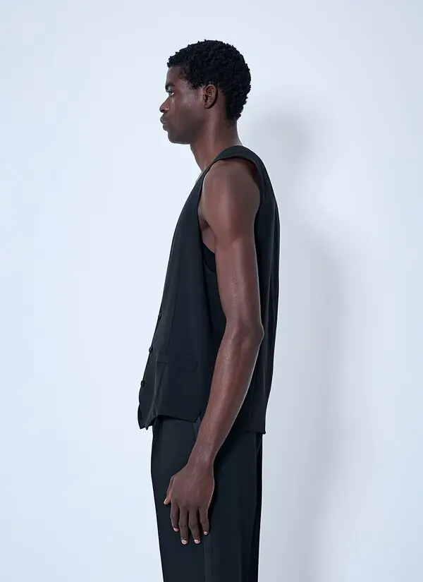 Saint Laurent Silk Crepe Waistcoat