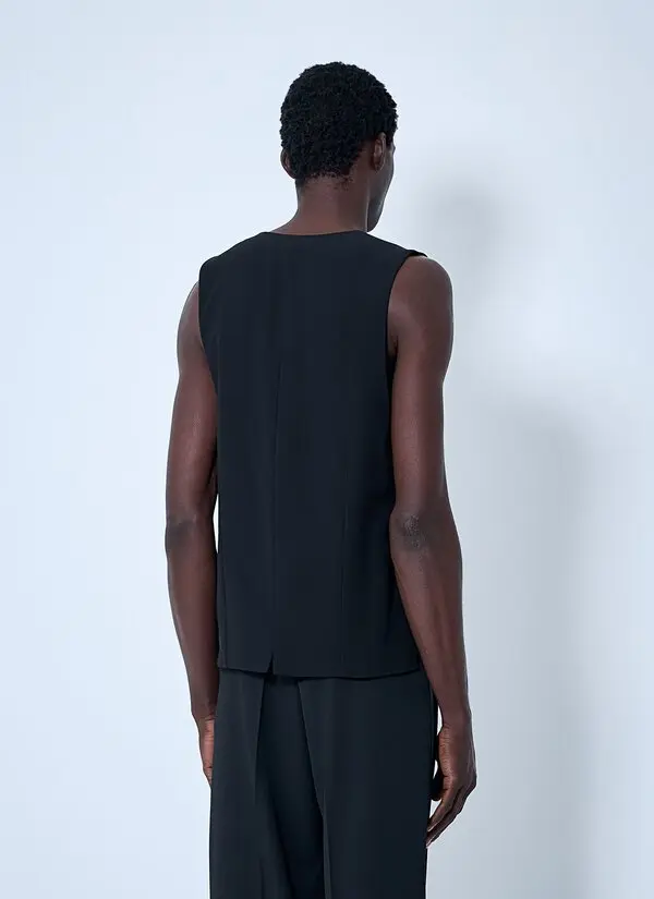 Saint Laurent Silk Crepe Waistcoat