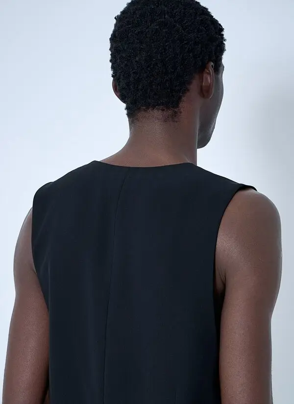 Saint Laurent Silk Crepe Waistcoat