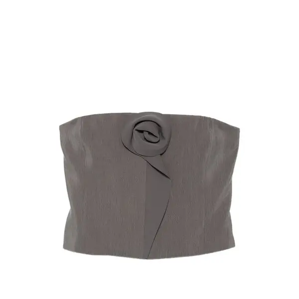 Giorgio Armani Strapless Top With Floral Appliqu