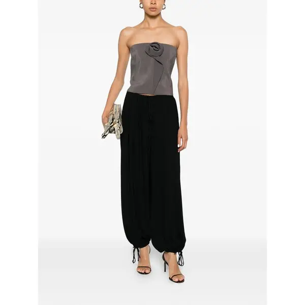 Giorgio Armani Strapless Top With Floral Appliqu
