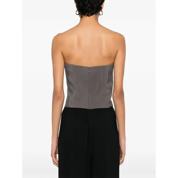 Giorgio Armani Strapless Top With Floral Appliqu