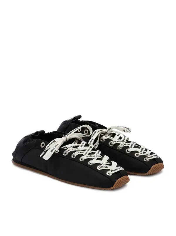 GANNI Sporty Ballerina Flats With Printed Laces