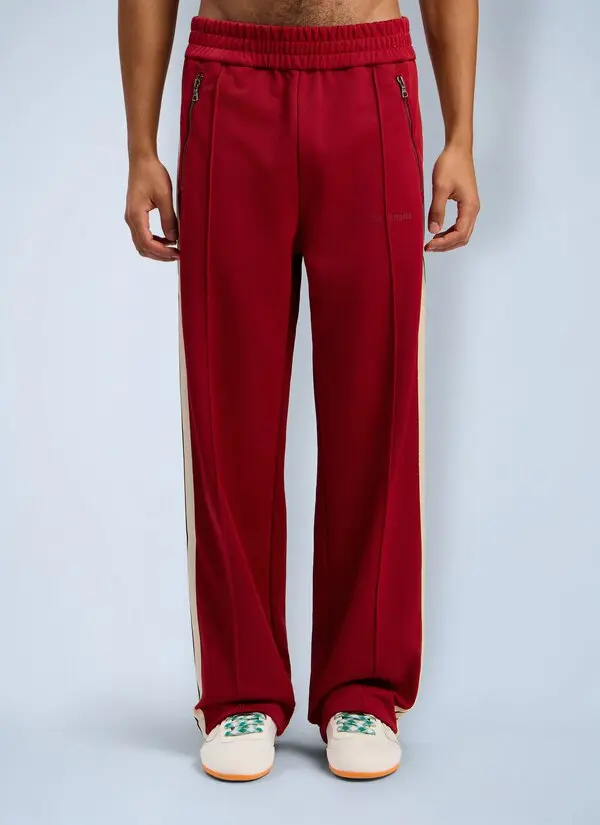 Palm Angels Classic Logo Zip-up Track Pants - Red