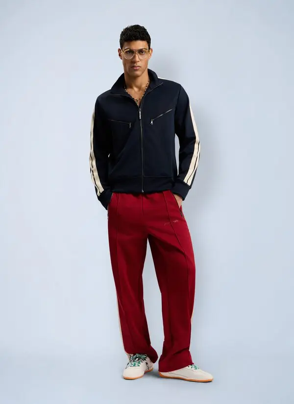 Palm Angels Classic Logo Zip-up Track Pants - Red