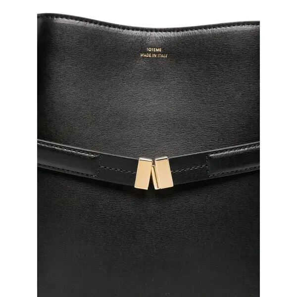 TOTEME Calf Leather Bucket Bag - Black
