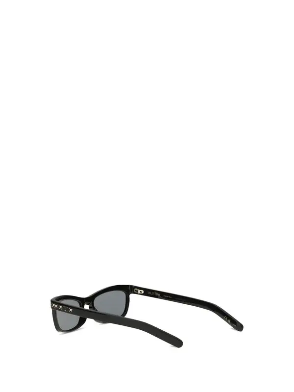 Valentino Garavani Rectangular Acetate Sunglasses With Crystal Embellishments