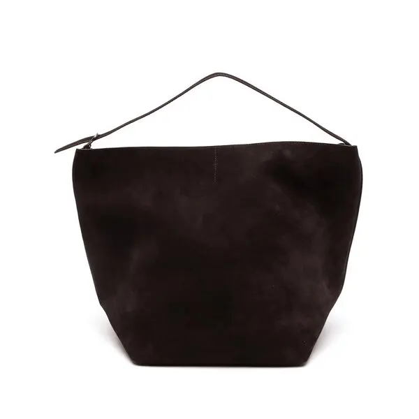 TOTEME Espresso Brown Suede Tote Bag - Black
