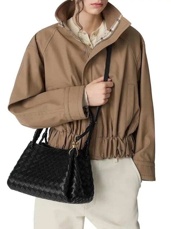 Bottega Veneta Intrecciato Lambskin Shoulder Bag