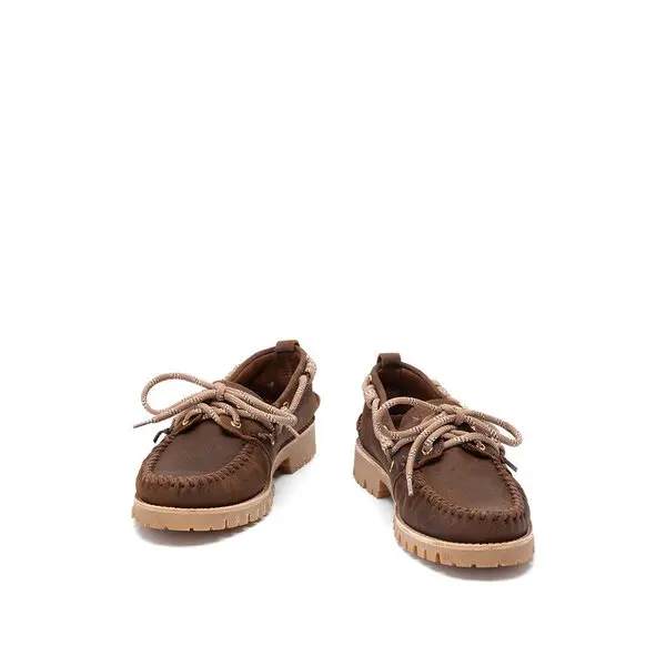 GOLDEN GOOSE Waxed Suede Boat Shoes