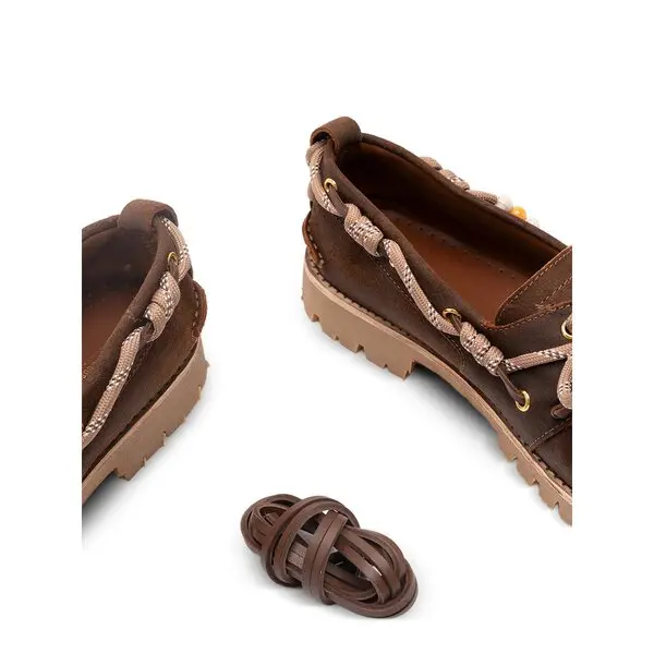 GOLDEN GOOSE Waxed Suede Boat Shoes