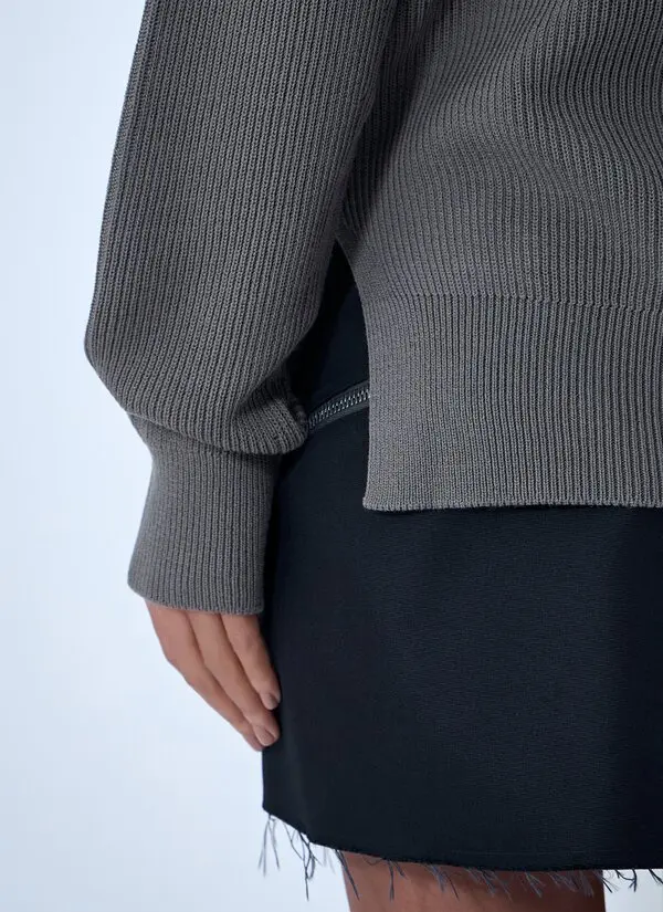 Rick Owens Ribbed Knit Crewneck Sweater