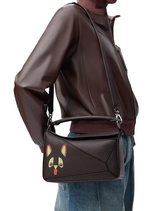 Loewe Futurist Cat" Small Puzzle Bag In Calfskin - Multicolor
