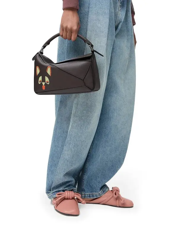 Loewe Futurist Cat" Small Puzzle Bag In Calfskin - Multicolor
