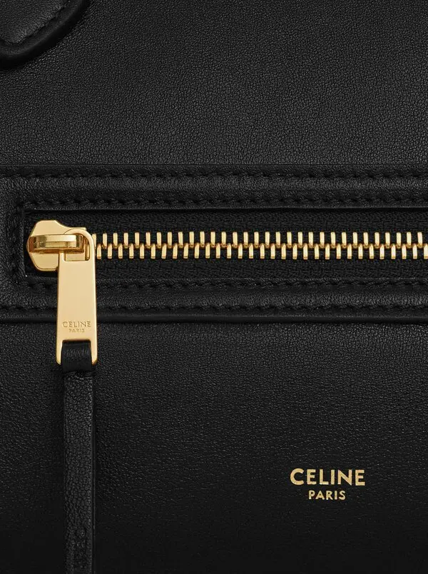 Celine Medium Luggage Bag In Soft Glossy Lambskin - Black