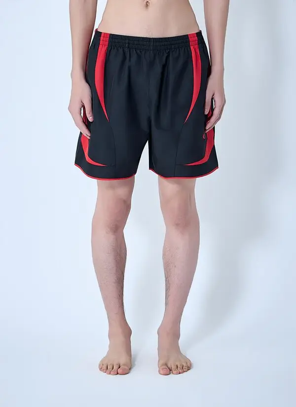 Balenciaga Soccer Swim Shorts - Black